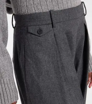 Khaite Dugan High-rise Tapered Wool Pants
