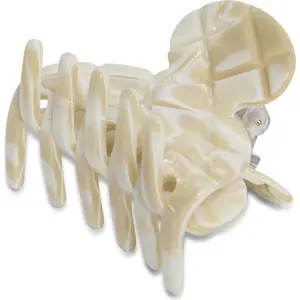 France Luxe Quilted Small Claw Clip - Alba