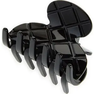 France Luxe Quilted Small Claw Clip - Black