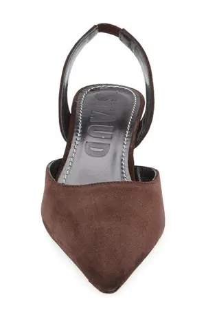 Staud Sebastian Slingback Kitten Heel Pumps - Espresso