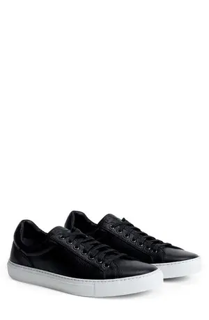 Robert Barakett Terrence Low Top Leather Sneaker - Black