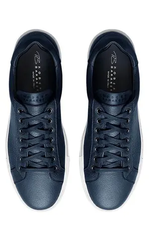 Robert Barakett Terrence Low Top Leather Sneaker - Navy