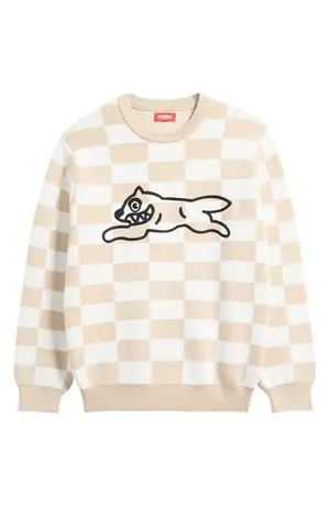 ICECREAM Check Logo Sweater - Antique White