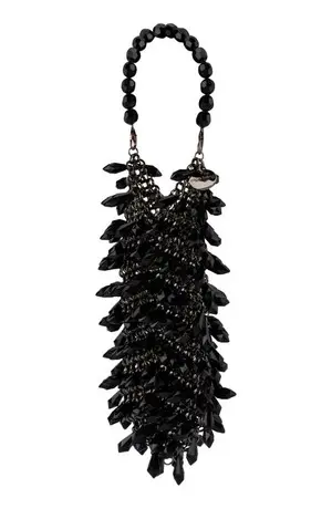 OLGA BERG Florence Chainmail Convertible Shoulder Bag - Black