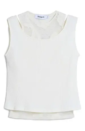 Desigual Lace Yoke Tank