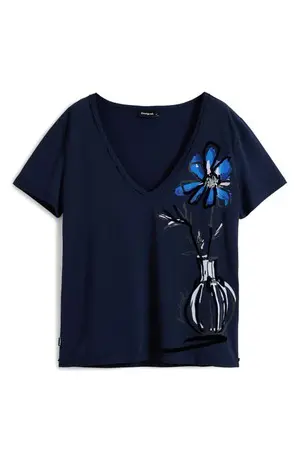 Desigual Floral Graphic Cotton T-shirt
