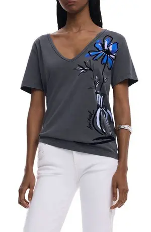 Desigual V Neck Tops