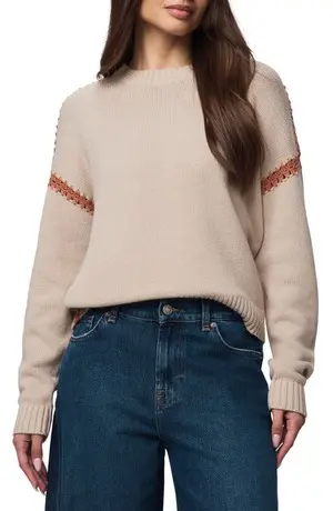 Splendid Greyson Relaxed Sweater - Light Camel Beige/orange