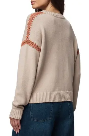 Splendid Greyson Relaxed Sweater - Light Camel Beige/orange