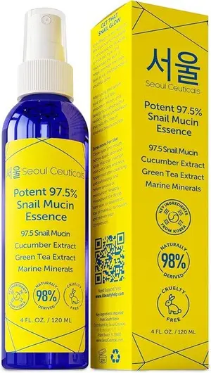 SEOUL CEUTICALS Korean Skincare Potent 97.5% Snail Mucin Essence - Clear