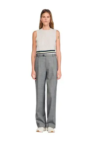 Sandro Straight-leg Wool Trousers