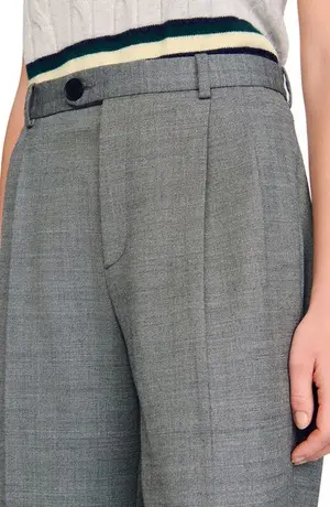 Sandro Straight-leg Wool Trousers