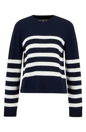 Barbour Stripe Cotton-blend Sweater - Dark Navy Stripe