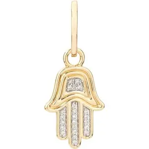 Adina Reyter Groovy Hamsa Diamond Charm - 14k Yellow Gold