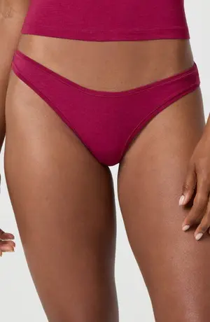 FLORENCE BY MILLS Cotton Blend Thong - Bing Cherry