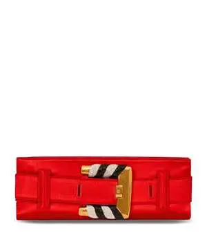 Balmain Satin Anthem Clutch Bag