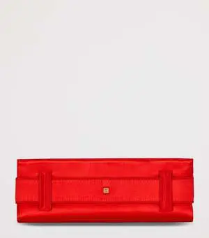 Balmain Satin Anthem Clutch Bag