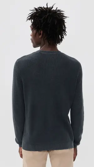 Faherty Brand Sunwashed Crew Neck Sweater - Faded Black