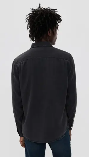 Faherty Brand The Tried And True Chambray Workshirt - Durango Black
