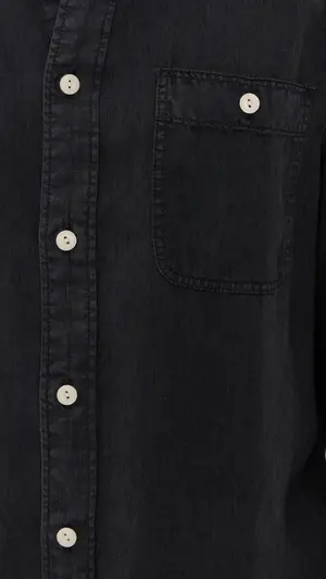 Faherty Brand The Tried And True Chambray Workshirt - Durango Black