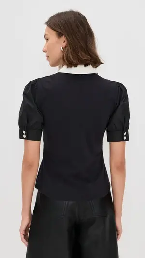 Cinq À Sept Crystal-embellished Jersey Top