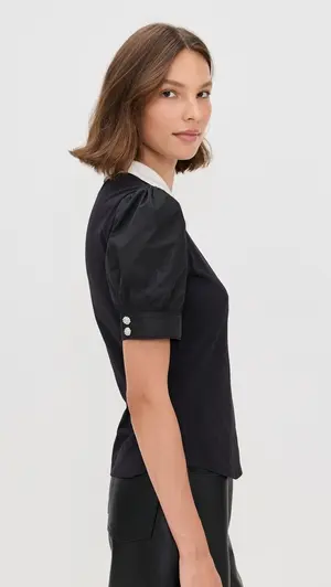 Cinq À Sept Crystal-embellished Jersey Top