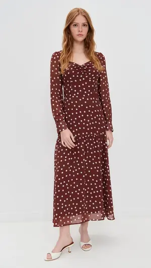O.P.T Selma Polka Dot Maxi Dress