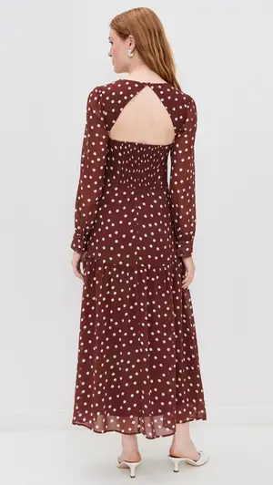 O.P.T Selma Polka Dot Maxi Dress