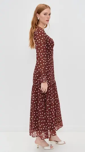 O.P.T Selma Polka Dot Maxi Dress