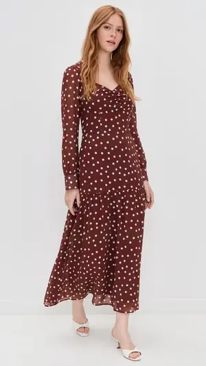 O.P.T Selma Polka Dot Maxi Dress