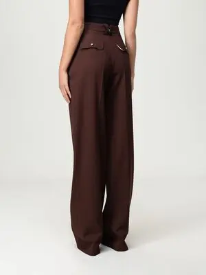 Elisabetta Franchi Wide Leg Trousers - Burgundy