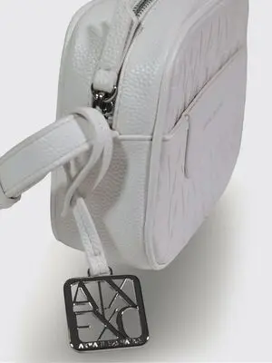 Armani Exchange Embossed Logo Camera Bag - White