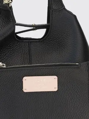 COCCINELLE C-easy Mini Tumbled Leather Handbag With Removable Pouch - Black