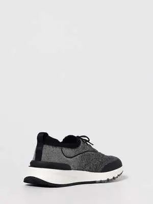 Brunello Cucinelli Lace-up Knit Sneakers - Blue