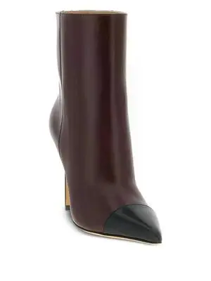 FRANCESCO RUSSO 95mm Contrasting-detail Ankle Boots