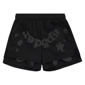SP5DER Beluga Double Layer Shorts - Black