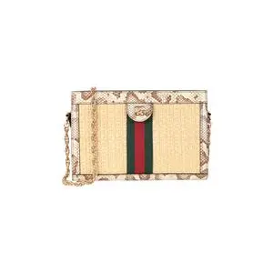 Gucci Ophidia Straw Small Shoulder Bag
