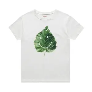 Kapital 20/-jersey Crew Tee Smile Leaf - White