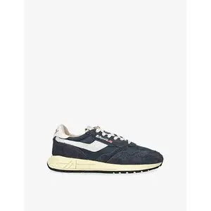 AUTRY Reelwind Low Runner Leather And Nylon Trainers - Navy