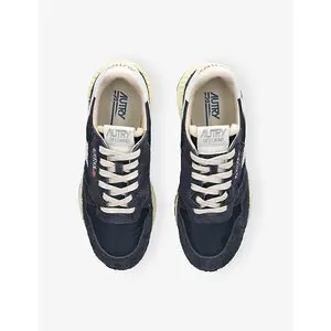 AUTRY Reelwind Low Runner Leather And Nylon Trainers - Navy