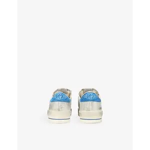 GOLDEN GOOSE Stardan Crocodile-embossed Leather Low-top Trainers - Blue Other