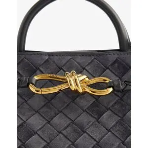 Bottega Veneta Andiamo Small Suede Tote Bag - Graphite-mb-graphite
