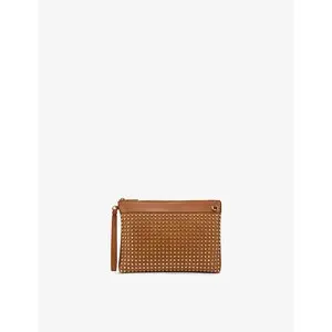 CHRISTIAN LOUBOUTIN Funky Spike Leather Pouch - Rhea/gold
