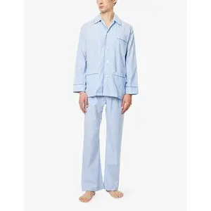 Derek Rose James Striped Cotton Pyjamas