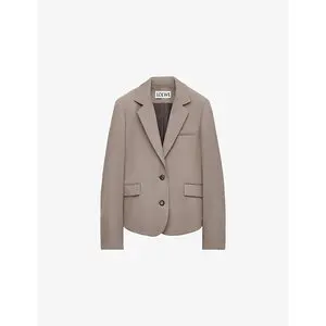 Loewe Tailored Ruched-back Wool-blend Jacket