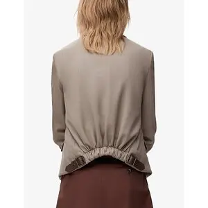 Loewe Tailored Ruched-back Wool-blend Jacket