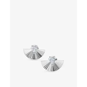 CARAT* LONDON Celene Large Stud Earrings - Silver