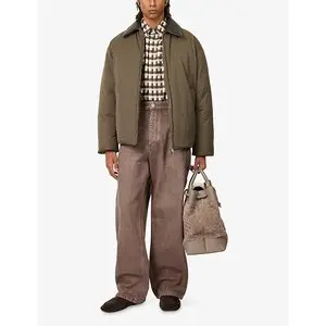 Bottega Veneta Intrecciato-collar Washed Tech Puffer Jacket