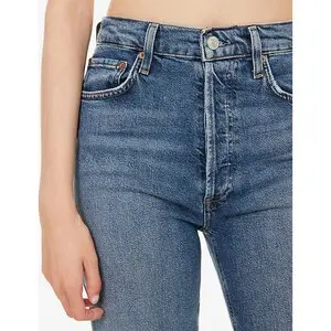 AGOLDE 90's Pinch Waist High-rise Stretch-denim Jeans - Overcast