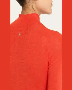 Versace Ribbed Mock-neck Sweater - Red